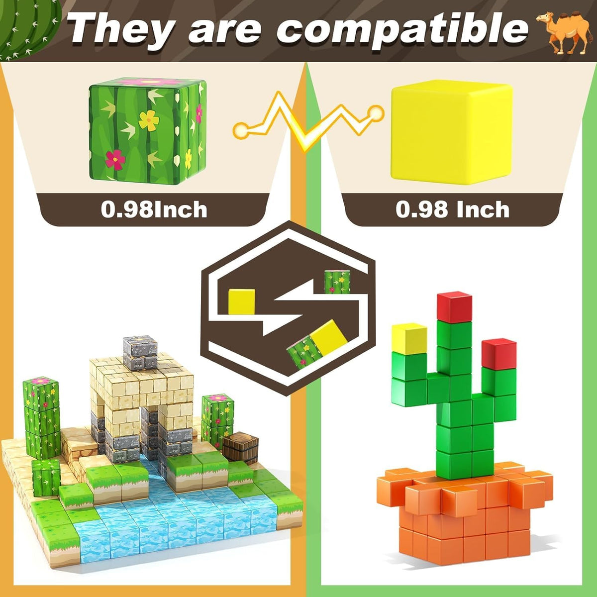 Mag-world® Stacking and Building Blocks for Kids - Desert Construction – Soyeeglobal