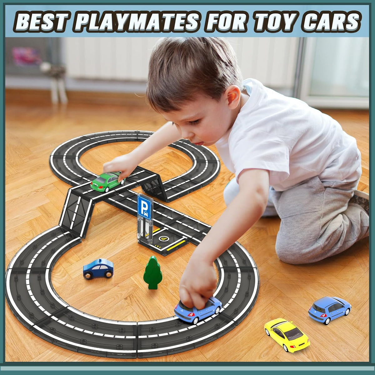 Magworld® Magnetic Tiles City Road Construction Toys, Magnet Building ...