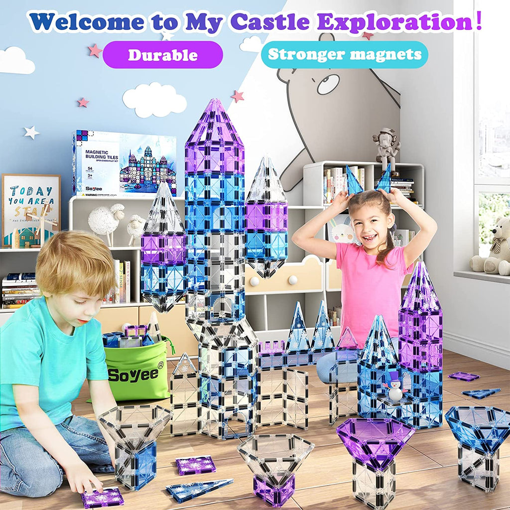 Magnetic Tiles Clear Blue & Purple Animal World Toy – Soyeeglobal