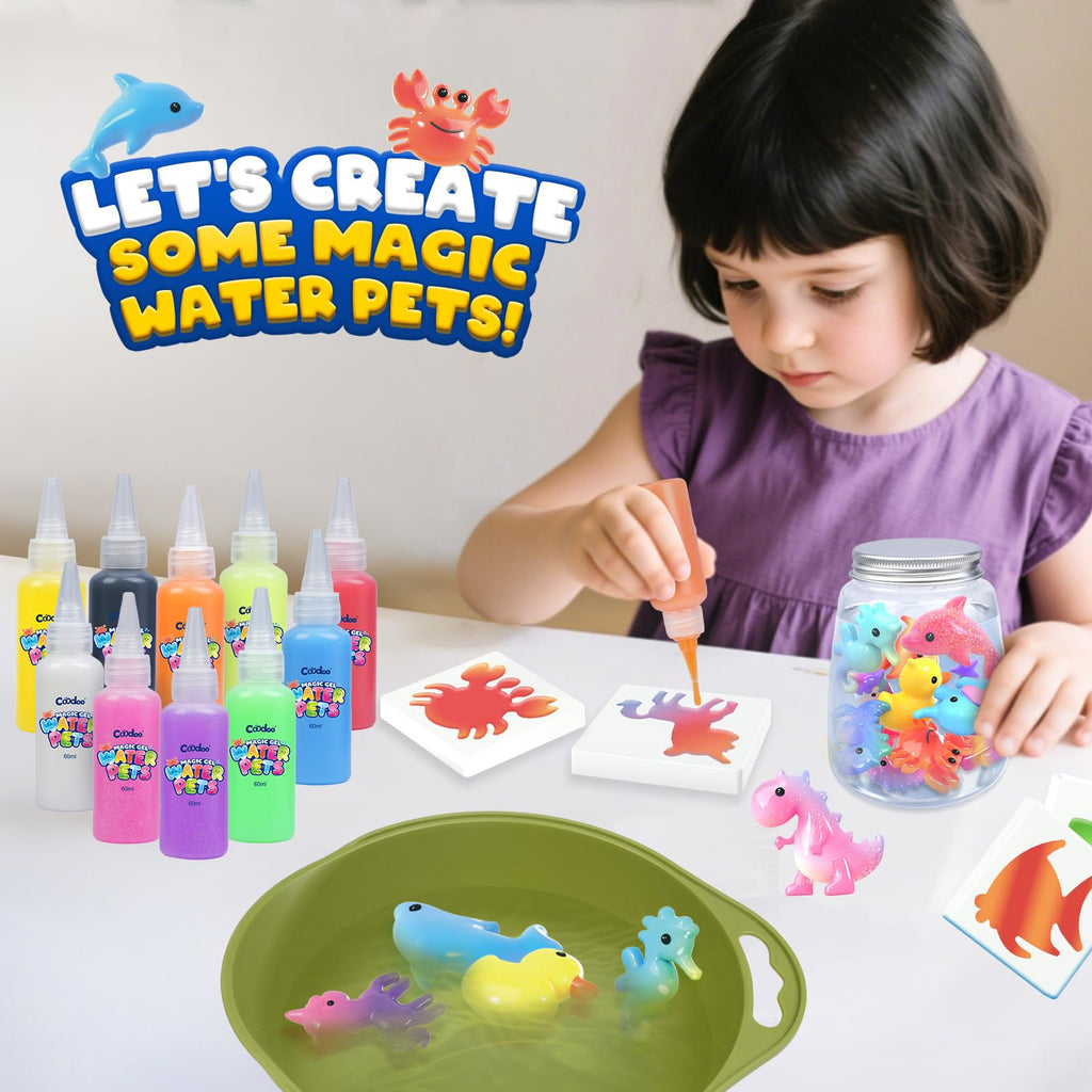 Kids Crafts Magic Water Elf Toy Kit, Aqua Fairy Water Gel Kit, Color ...